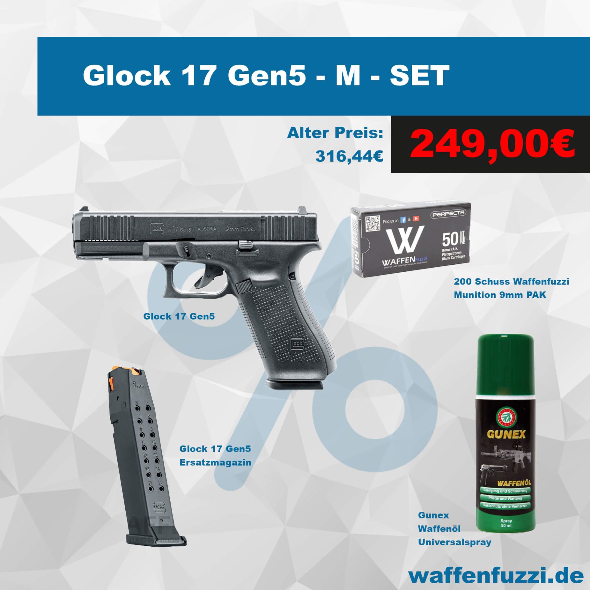 Glock 17 Gen 5 PAK - Ihre zuverlässige Schreckschusspistole